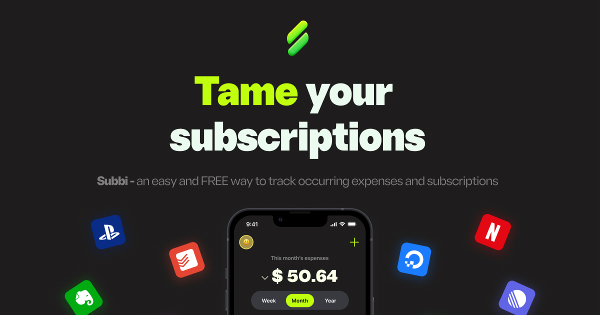 Subbi - Subscriptions Manager